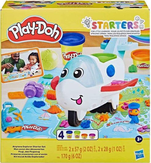 Πλαστελίνη Hasbro Play-Doh Airplane Explorer Σετ 4τμχ για 3+ Ετών ...