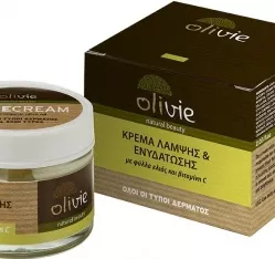 Κρέμα Προσώπου Olivie Λάμψης & Ενυδάτωσης με Φύλλα Ελιάς & Βιταμίνη C ...