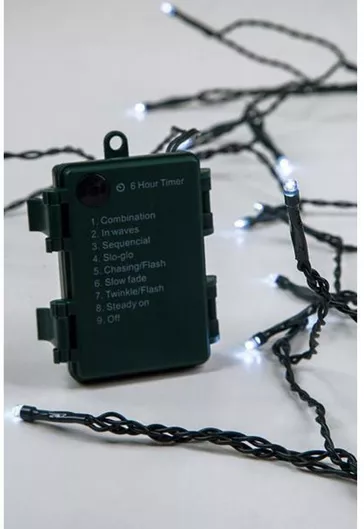 Σειρα 192 Led 3mm Μπαταριας 3xaa 8 Προγραμματα & Μνημη Timer Πρασινο ...
